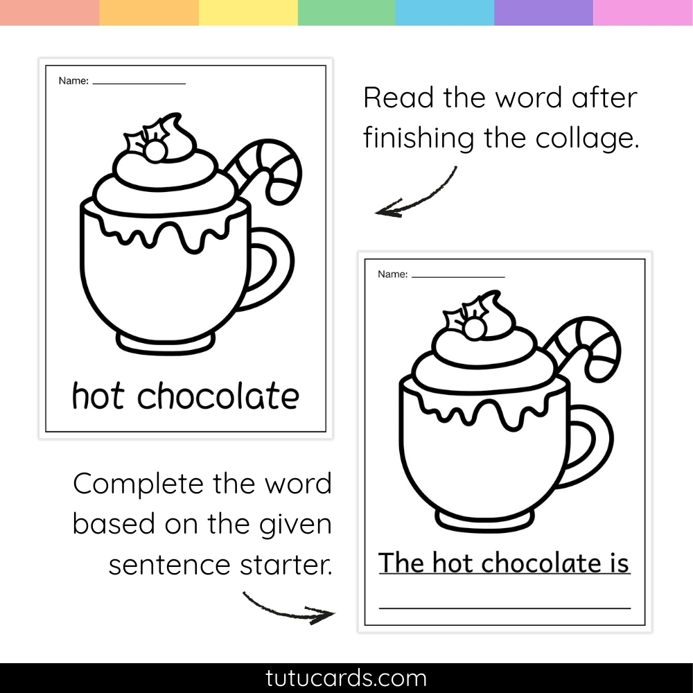 Hot Chocolate Tear Art Activity | Christmas Craft | Fine Motor ...