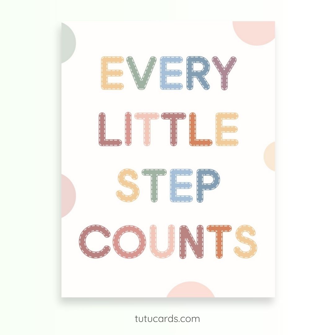 Every Little Step Counts — Pastel Growth Mindset Poster for Kids ...