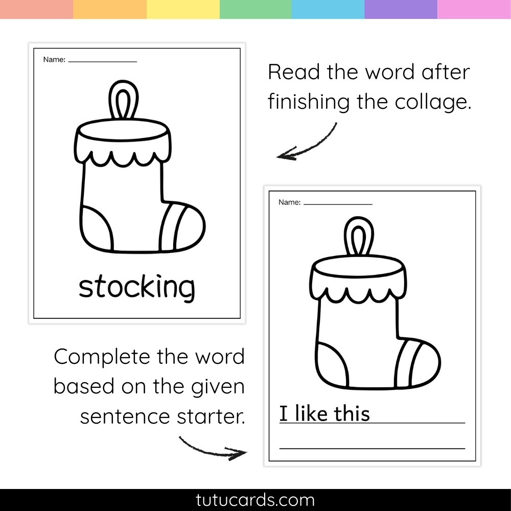 Christmas Stocking Tear Art Activity | Christmas Craft | Fine Motor ...