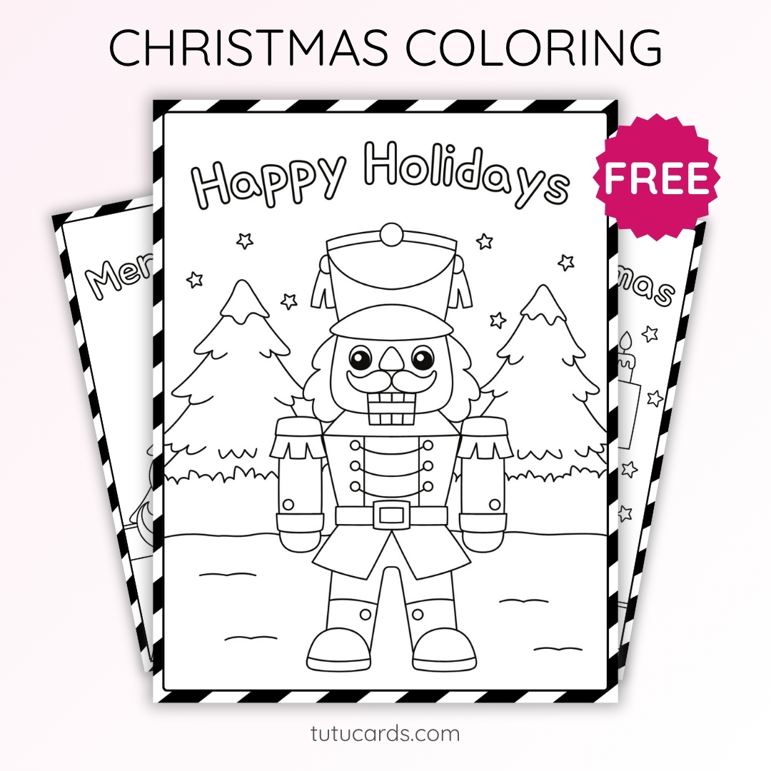 Christmas Coloring Pages for Kids – Nutcracker Soldier (Free PDF ...