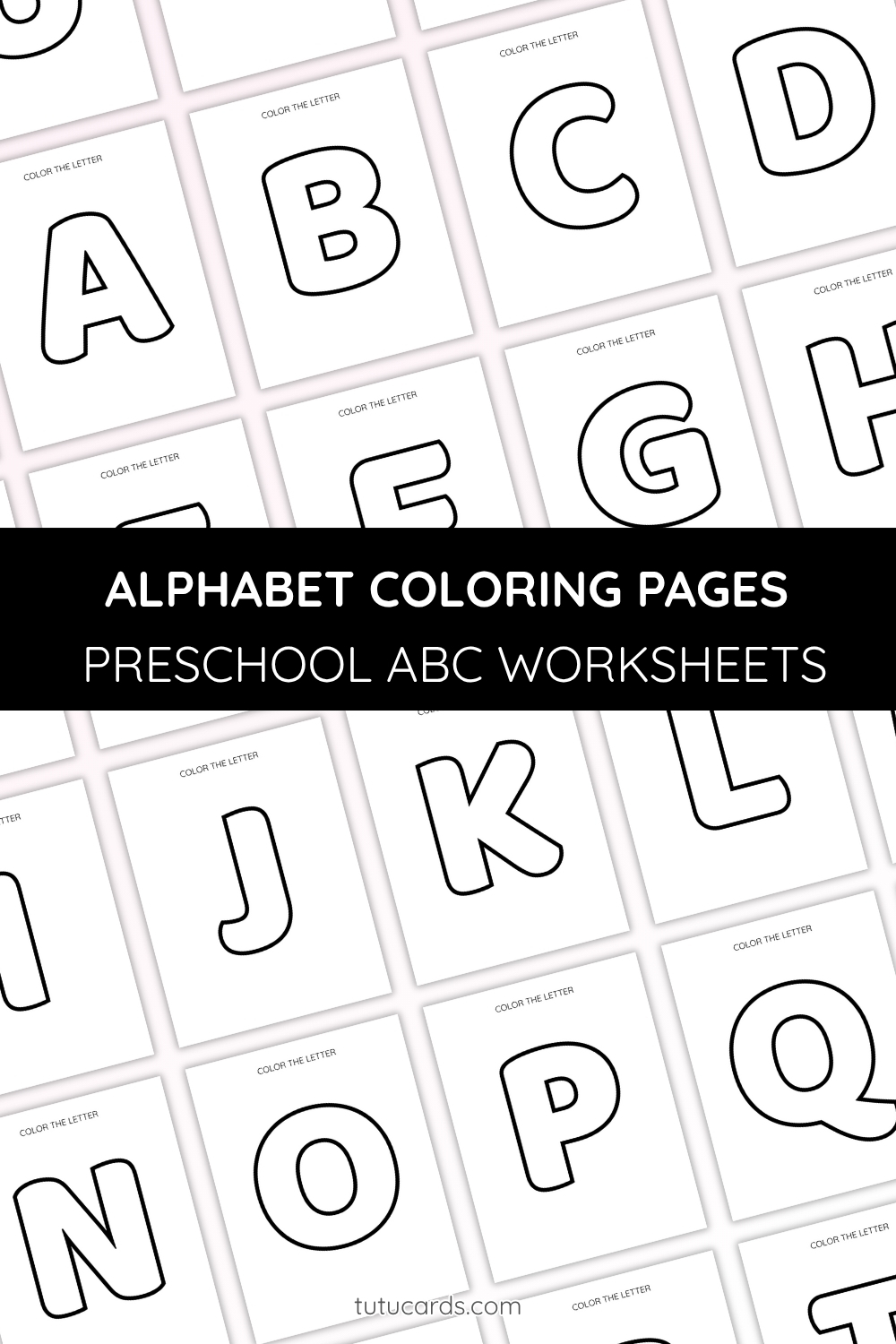 Alphabet Coloring Pages – Uppercase Letters A–Z Printable for Toddlers ...