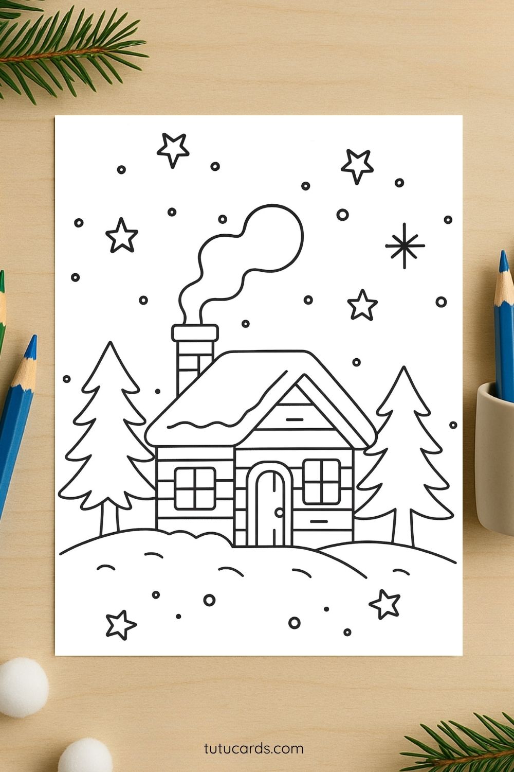 20 Winter Coloring Pages for Kids | Cute People, Animals & Cozy Winter ...